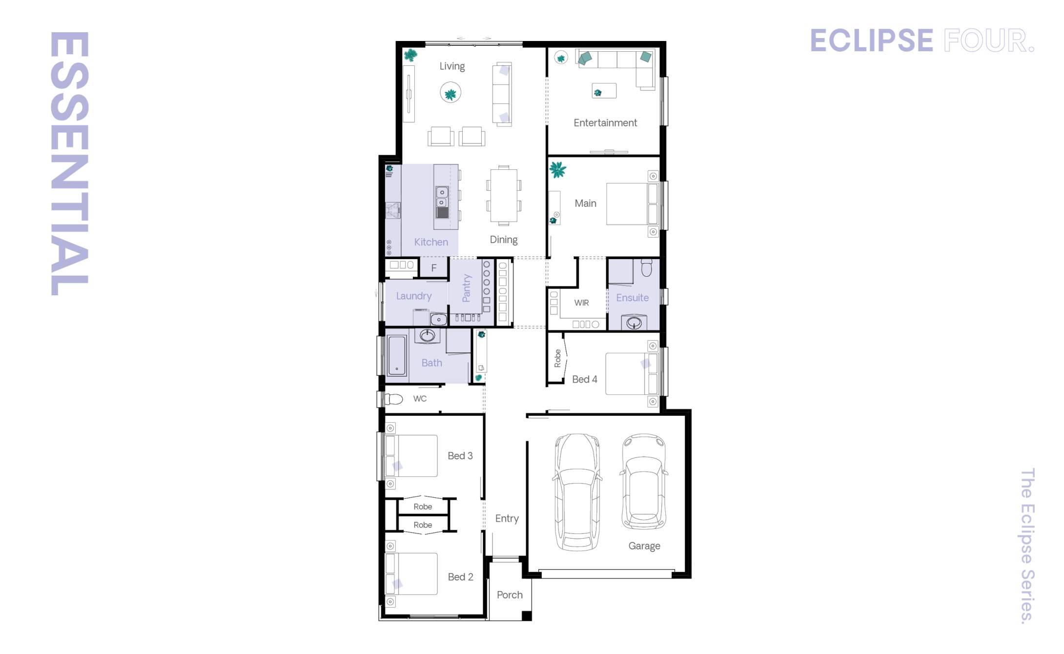 Eclipse Four | Floor Plan with Flexible Living | Weeks Homes